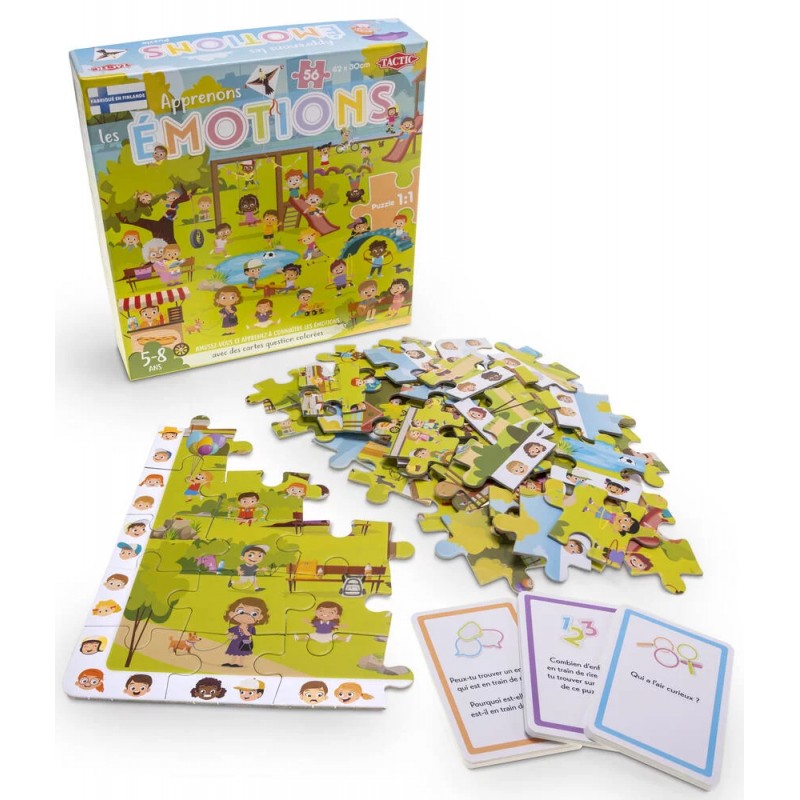 Jeu des émotions et sentiments puzzle pédagogique | POPAIA
